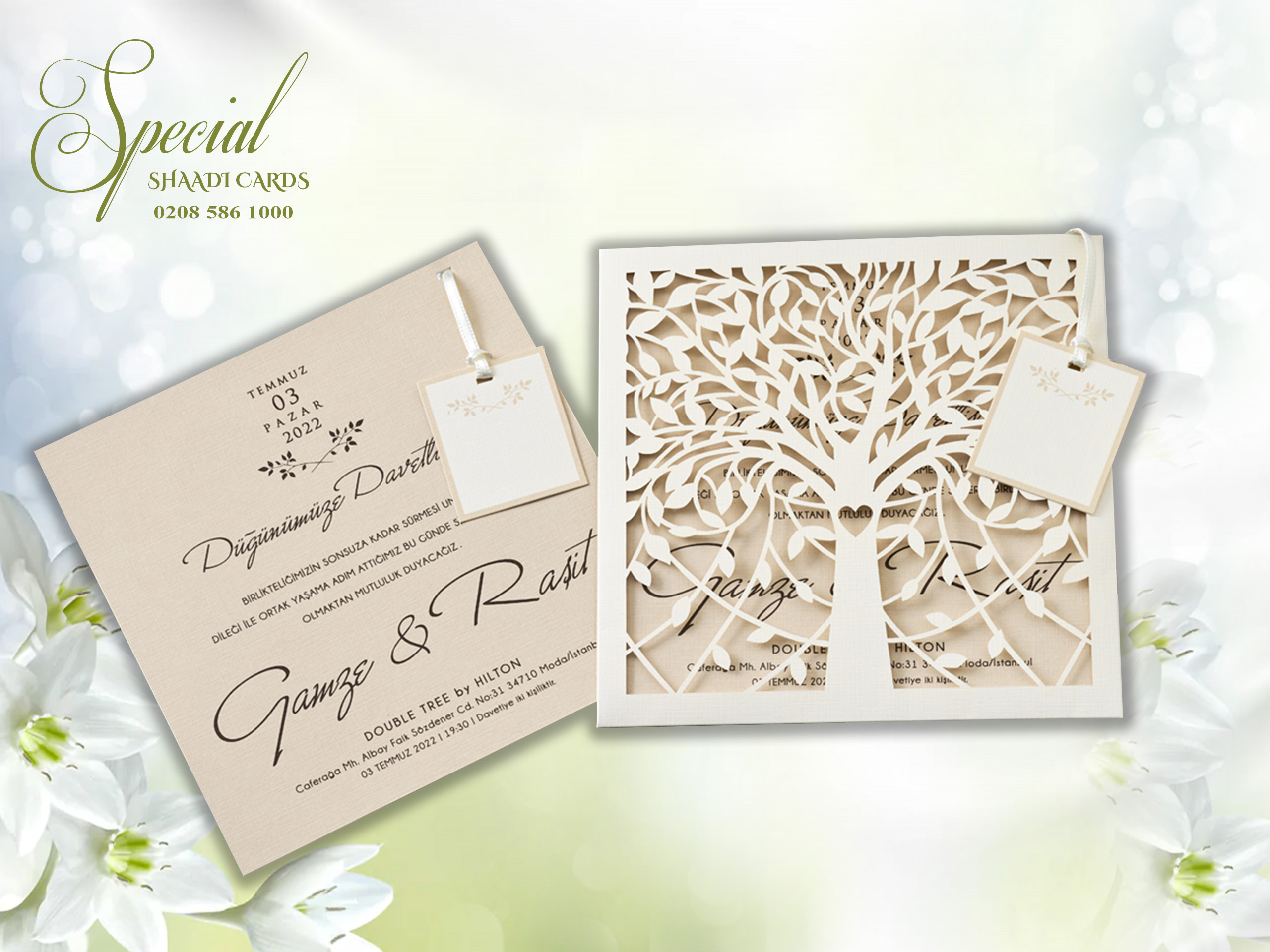 Laser Cut Tree Invitations Emerald Green Palm Tree Laser Cut Wedding
