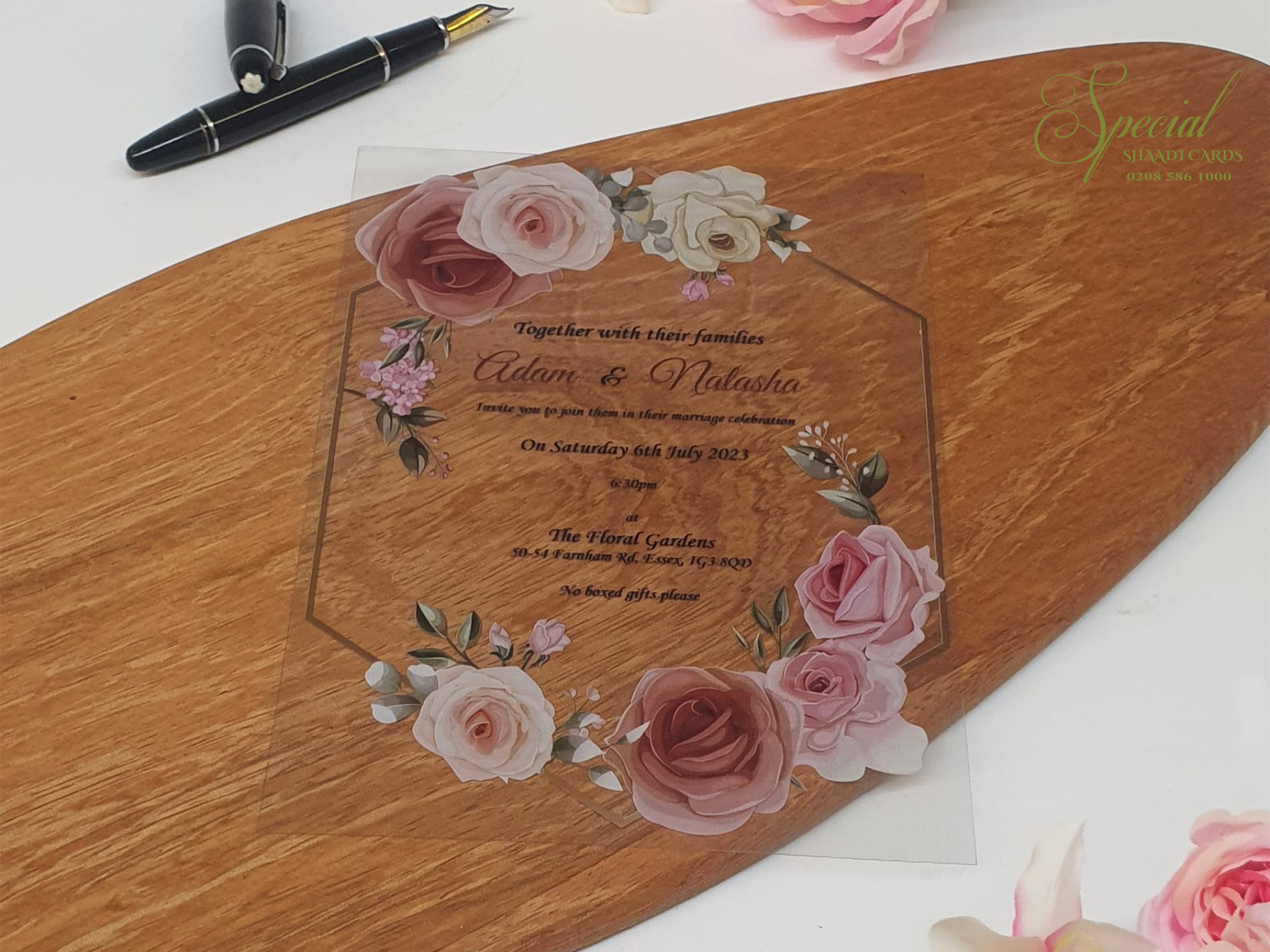 Acrylic Card 4 – Single Sheet Transparent Card – Best for Invitation ...